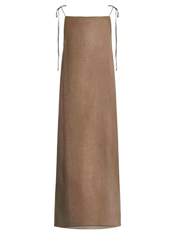 12 STOREEZ Tie-straps Dress - Brown