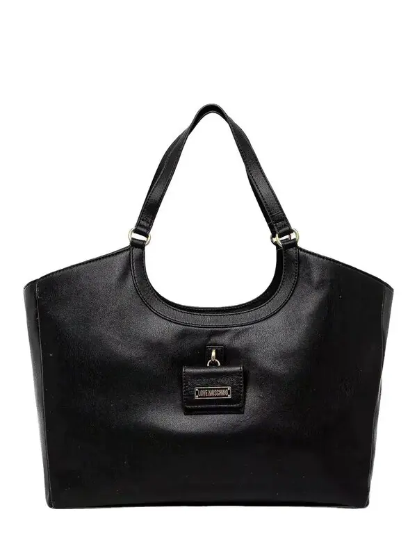 Moschino Logo-plaque Tote - Black
