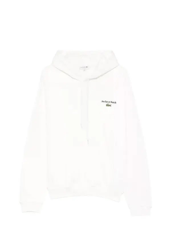 Lacoste Graphic Hooded Sweatshirt - White