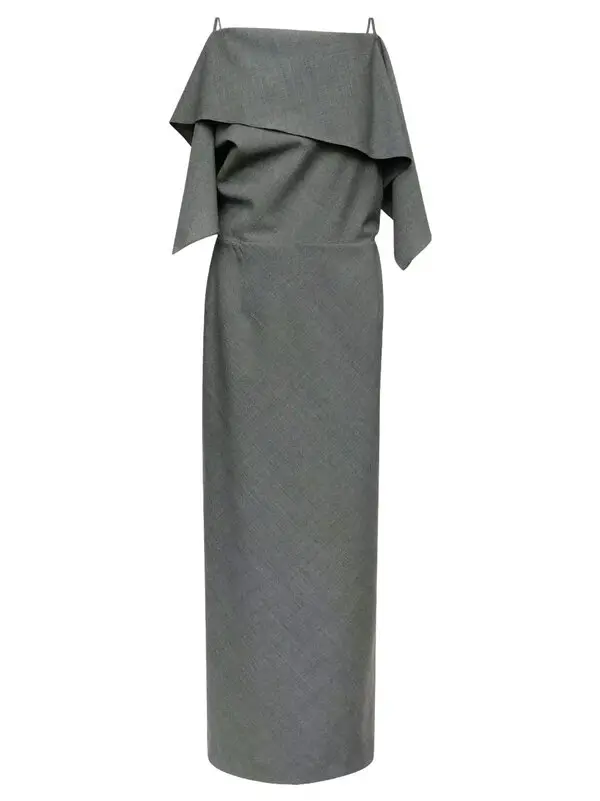 MAISON MARGIELA Ruffled Maxi Dress - Grey