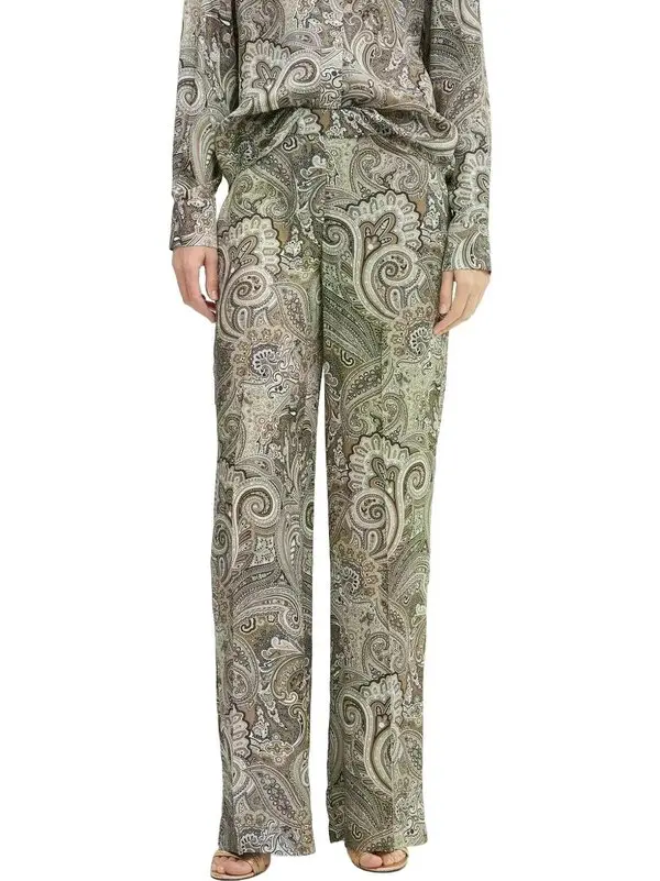 MARCIANO Paisley-print Trousers - Neutrals