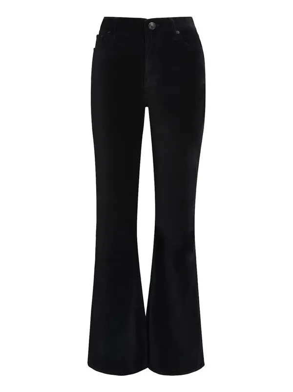 Rag & Bone Velvet Dahlia Mid-rise Flared Jeans - Black