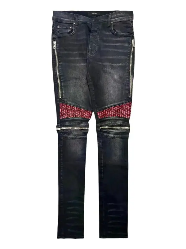 Amiri Mid-rise Straight-leg Jeans - Black
