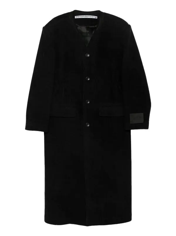 Alexander Wang Collarless Coat - Black