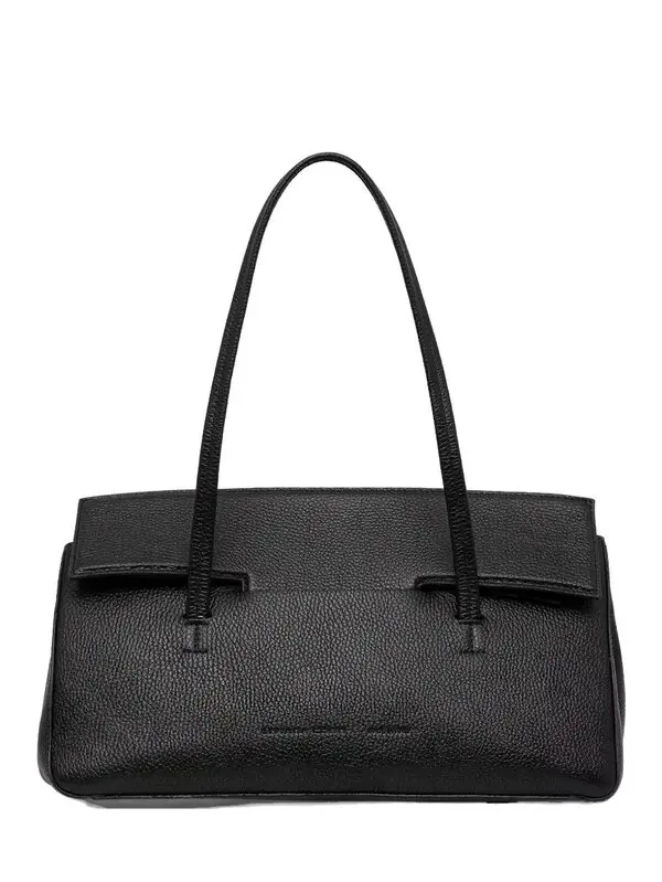 Liviana Conti Leather Top Handle Tote Bag - Black