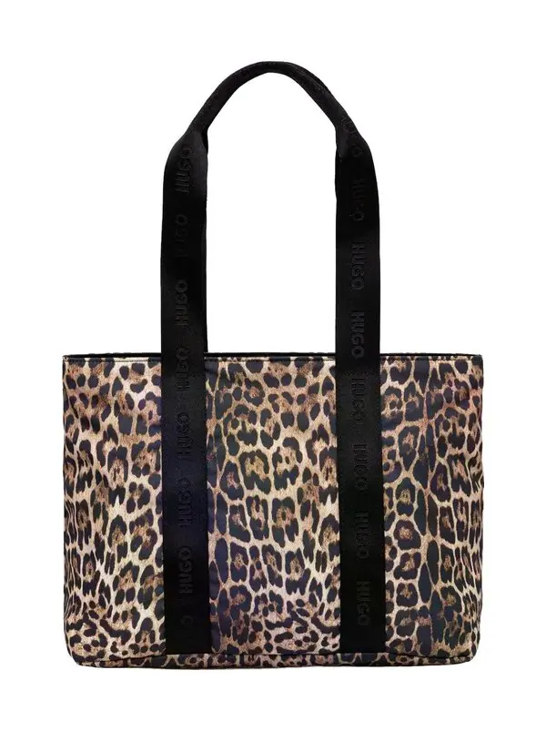Hugo Leopard-print Tote Bag - Brown
