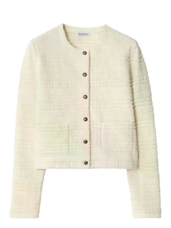 Burberry Long Sleeve Buttoned Jacket - Neutrals