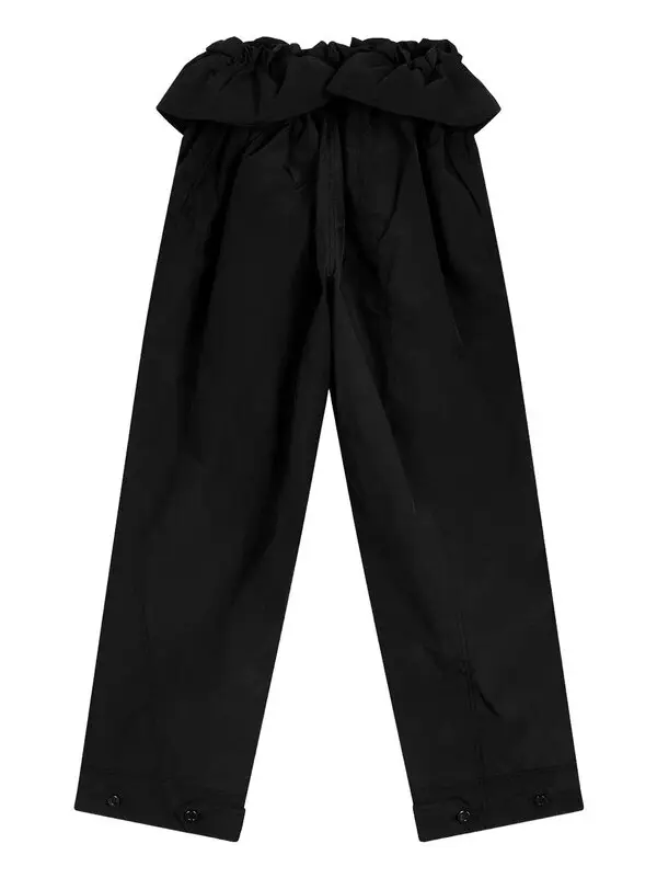 OPEN YY Ruffle-detail Trousers - Black