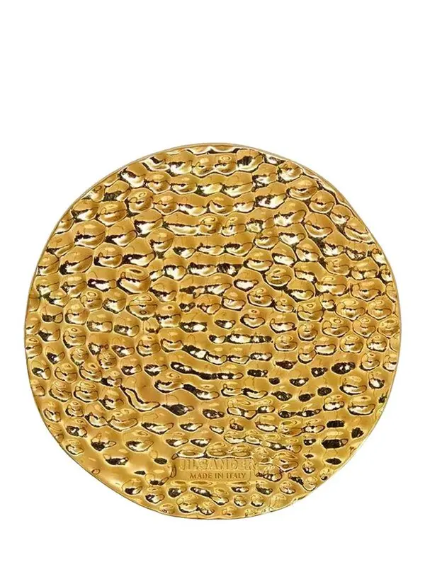 JIL SANDER Irregular Surface Engraved-logo Pin - Gold