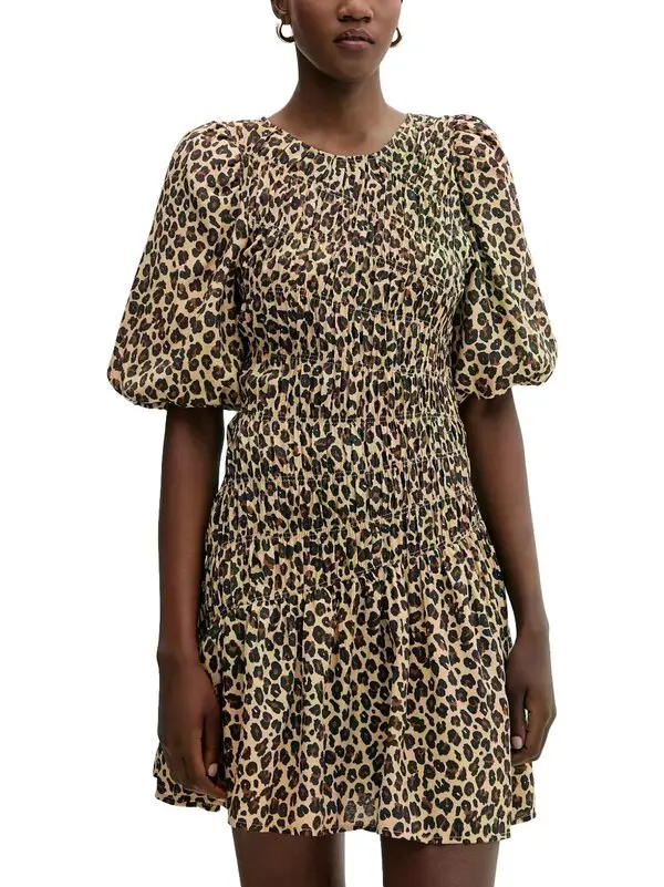 NEVER FULLY DRESSED Animal-print Mini Dress - Neutrals