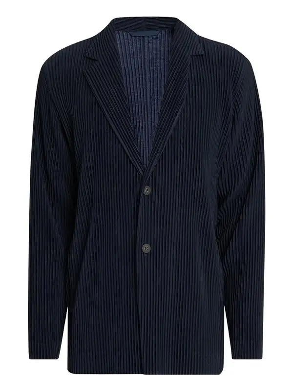 Issey Miyake Pleated Basics Jacket - Navy