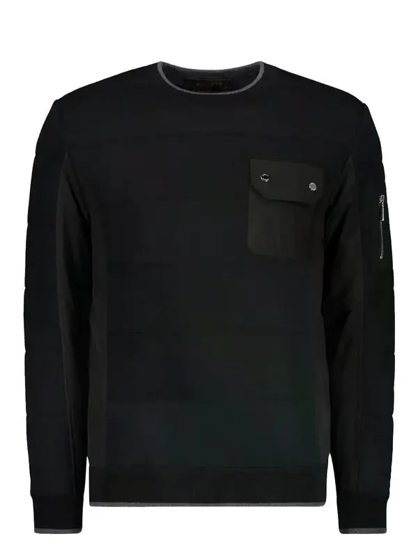 MOORER Long-sleeve Pocket Sweater - Black