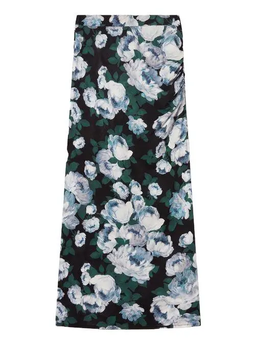 Stella McCartney Floral Mesh Midi Skirt - Multicolor