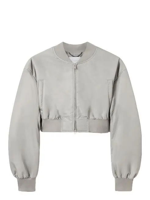 Stella McCartney Cropped Bomber Jacket - Neutral