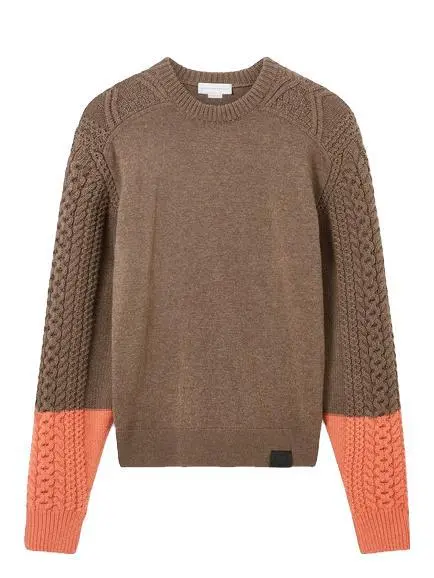 Stella McCartney Hybrid Knit Crewneck Jumper - Brown
