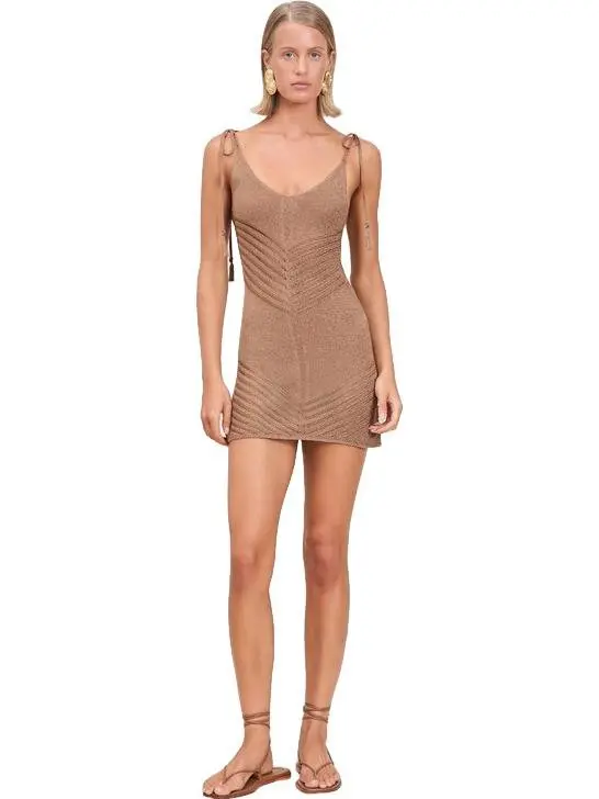 Devon Windsor Halle Knitted Mini Dress - Brown