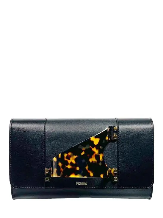 Perrin Leiffel Ecaille Glove Clutch - Black