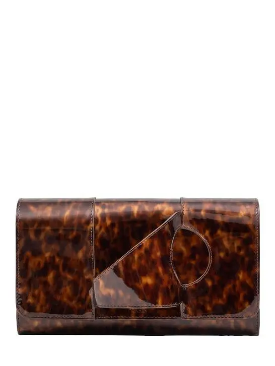 Perrin Lasymetrique Glove Clutch - Brown