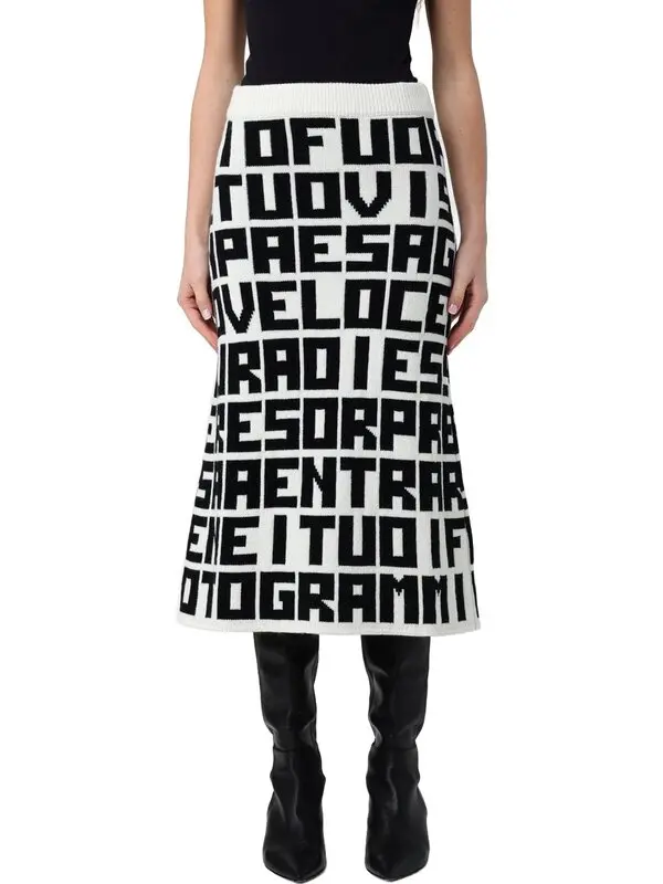 MSGM Printed Skirt - Black