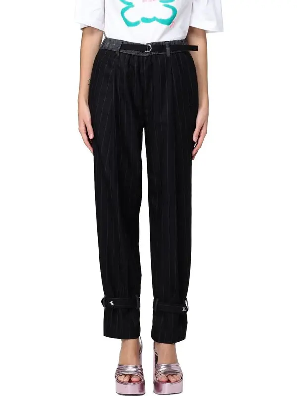 TWINSET Pinstriped Pants - Black