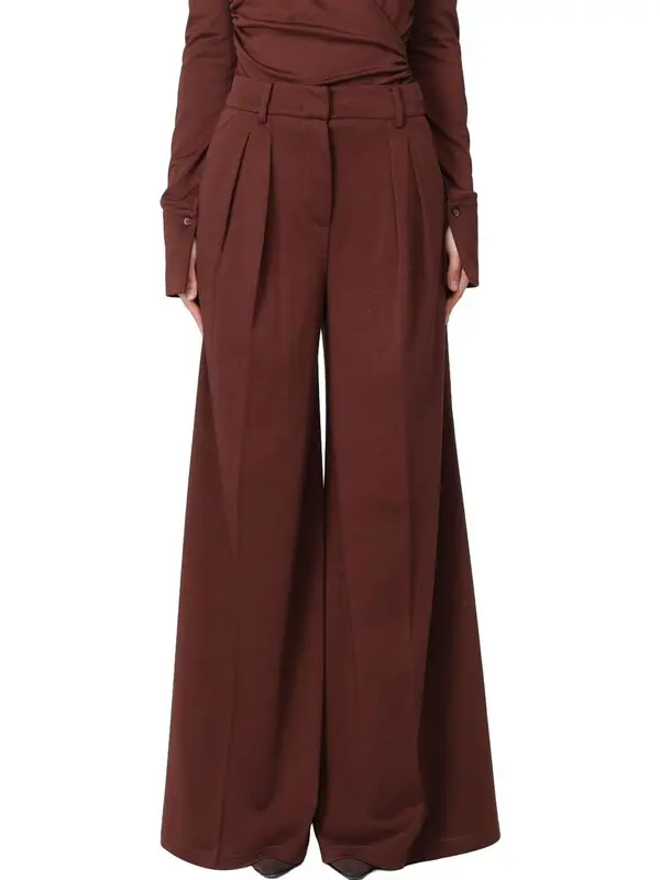 Max Mara Wide-leg Trousers - Leather
