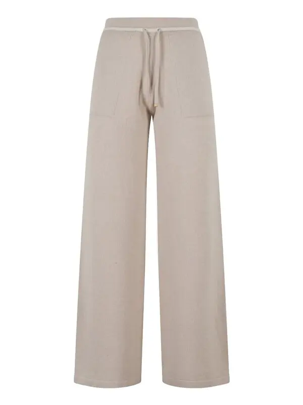Eleventy Wide-leg Trousers - Sand