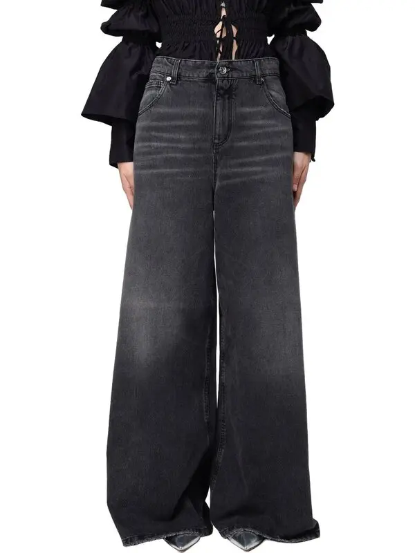 Blumarine Wide Leg Jeans - Grey