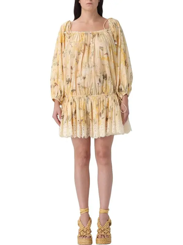 Zimmermann Floral Print Dress - Yellow