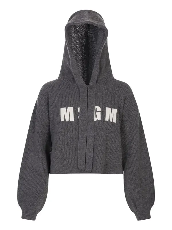 MSGM Pullover Sweater - Grey