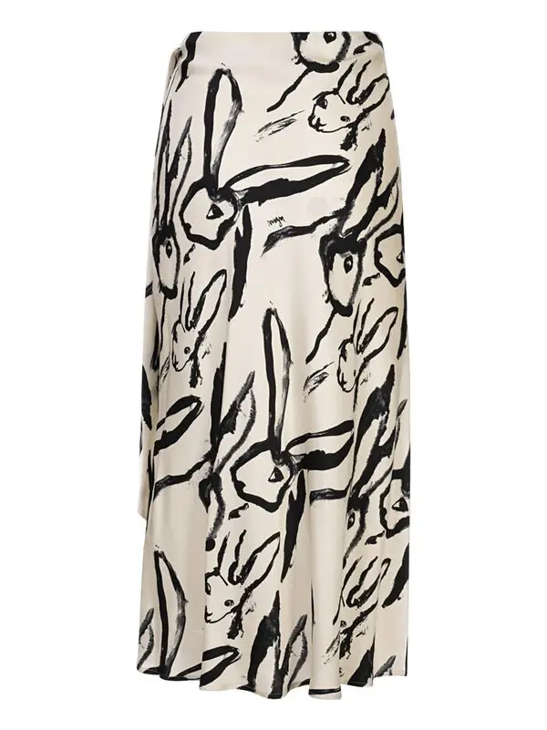 MSGM Printed Skirt - White