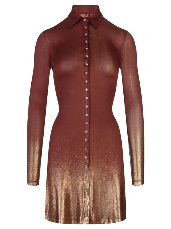 Diesel Long Sleeve Dress - Brown