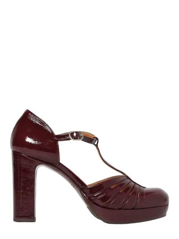 Chie Mihara T-bar Pumps - Burgundy