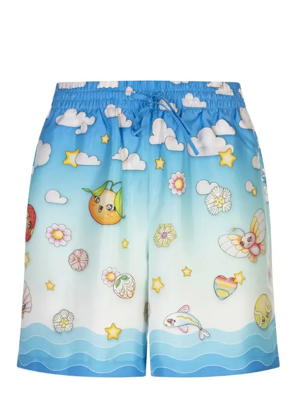 Casablanca Printed Shorts - Blue
