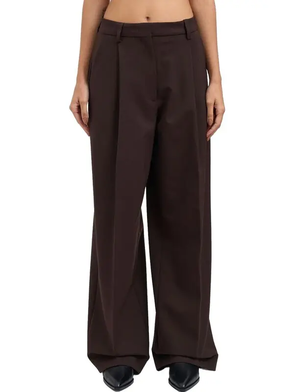 THELATEST Wide Leg Trousers - Brown