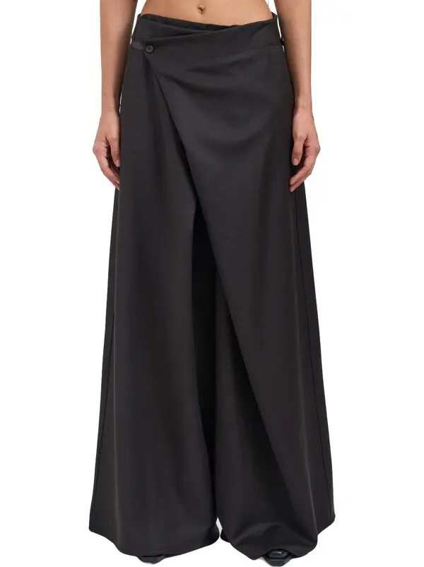Andrea Ya'aqov Wide Leg Trousers - Brown