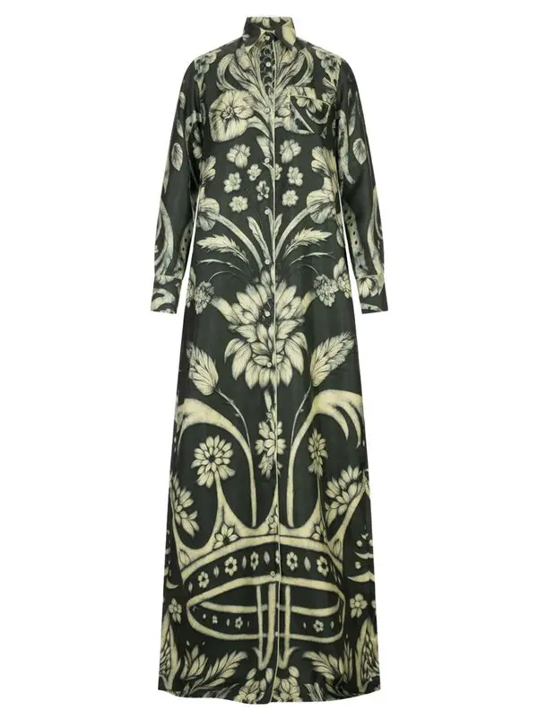 F.R.S FOR RESTLESS SLEEPERS Printed Dress - Green