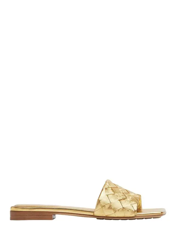 Bottega Veneta Parco Flat Mule - Gold