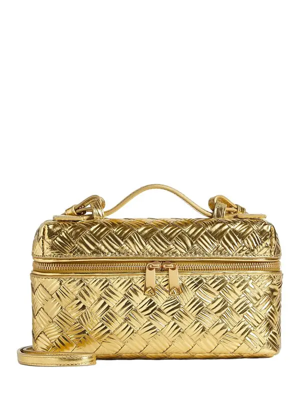 BOTTEGA  VENETA Intrecciato Vanity Case - Gold