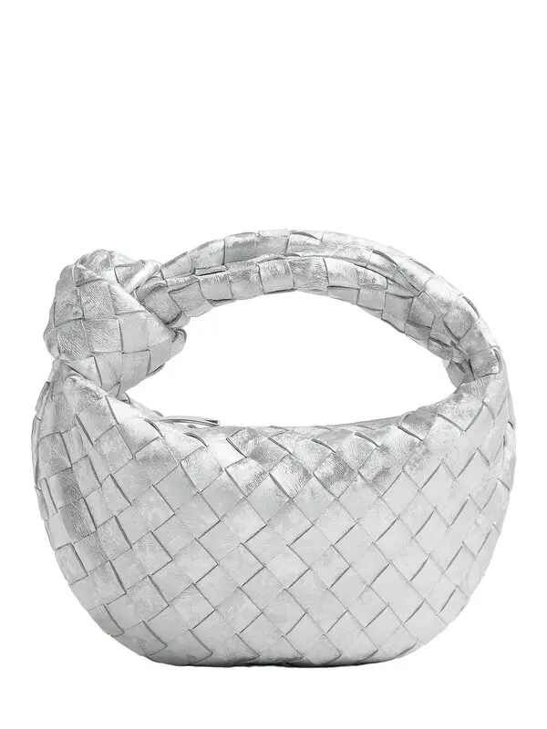 BOTTEGA  VENETA Bottega Veneta Mini Jodie Top Handle Bag - Silver