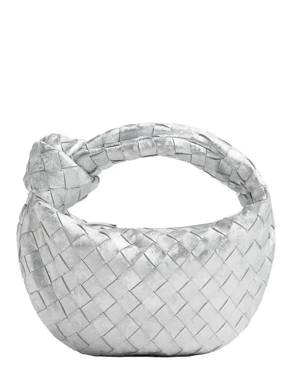 Bottega Veneta Mini Jodie Top Handle Bag - Silver