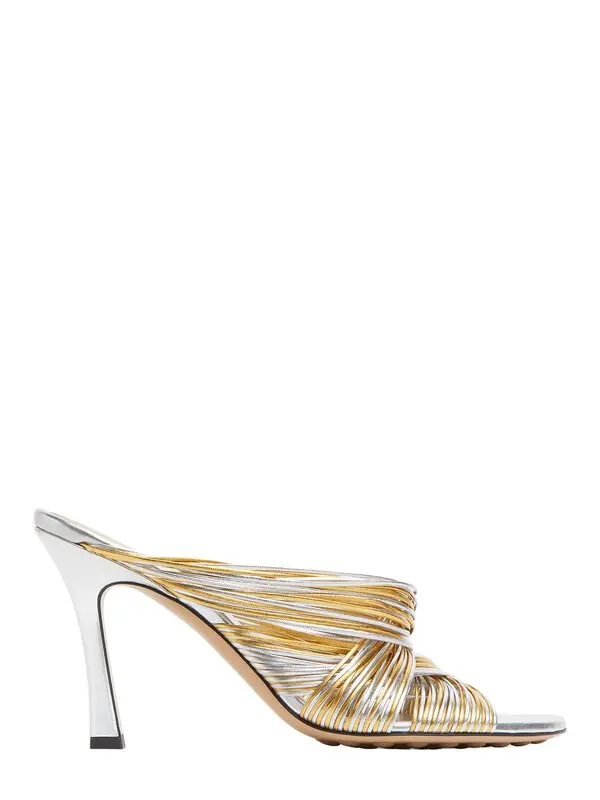 Bottega Veneta Rana Mule - Gold/silver