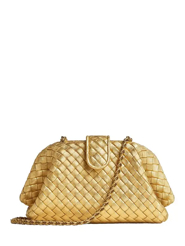 Bottega Veneta Small Lauren 1980 Clutch - Gold