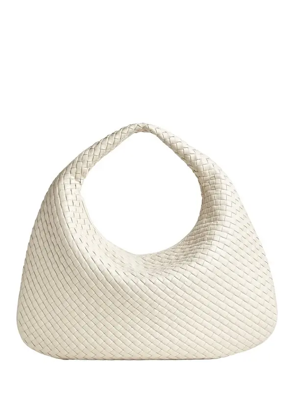 Bottega Veneta Maxi Veneta Shoulder Bag - Sea Salt
