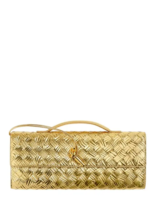 Bottega Veneta Andiamo Clutch - Gold