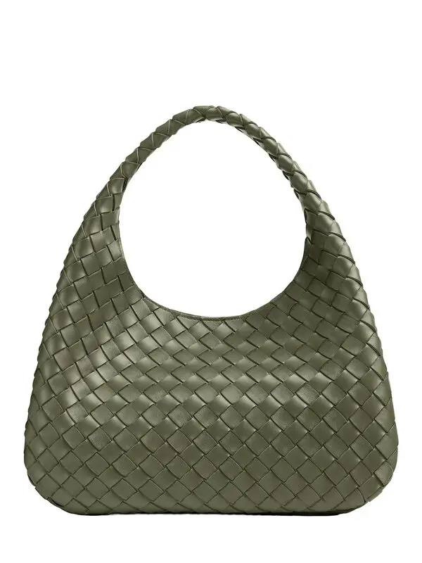 Bottega Veneta Intrecciato Leather Shoulder Bag - Pickle