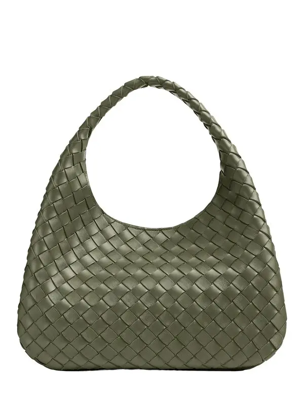 Bottega Veneta Intrecciato Leather Shoulder Bag - Pickle