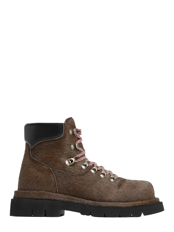 Bottega Veneta Lug Hiking Ankle Boot - Sea Truffle/black
