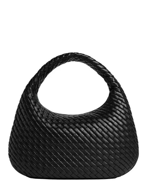 Bottega Veneta Padded Intrecciato Shoulder Bag - Black