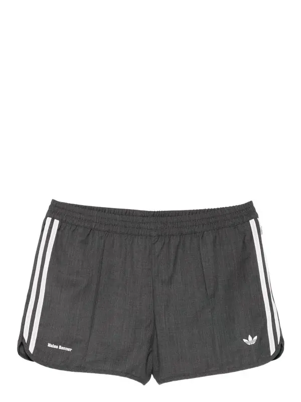 Adidas X Wales Bonner Three-stripe Logo Shorts - Grey