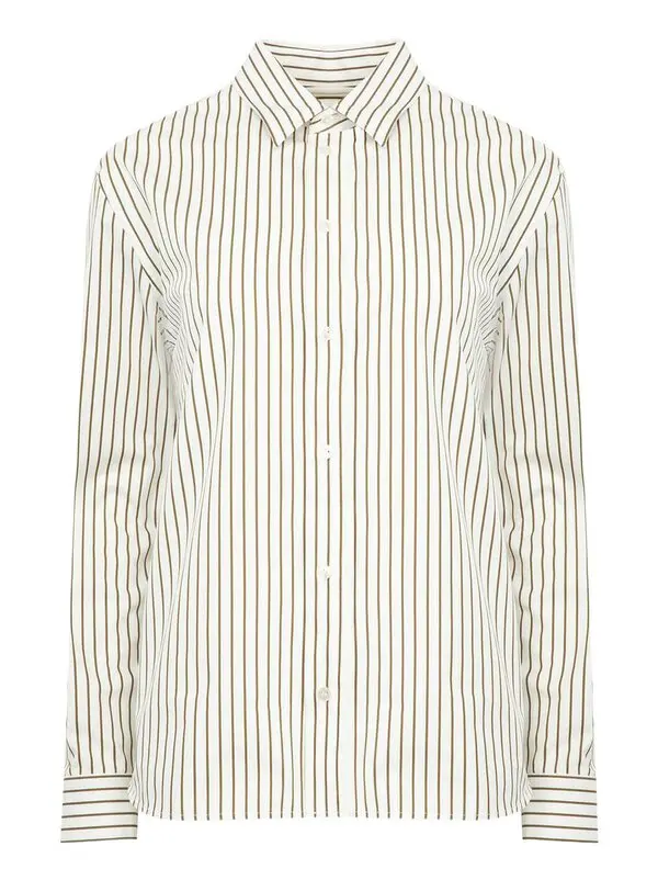 Saint Laurent Shirt Avec Broderie - White